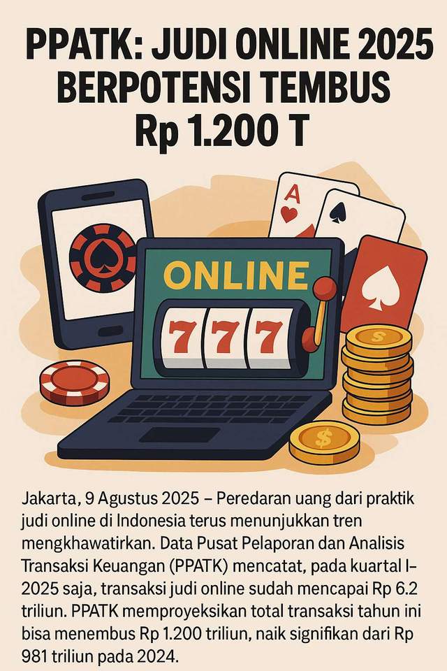 PPATK: Judi Online 2025 Tembus Rp 1.200 triliun - RRI.co.id