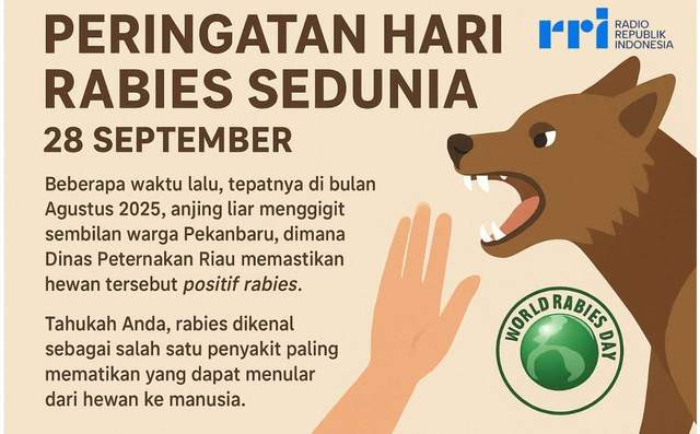 Hari Rabies Sedunia 2025: Rabies Masih Ancaman Serius - RRI.co.id